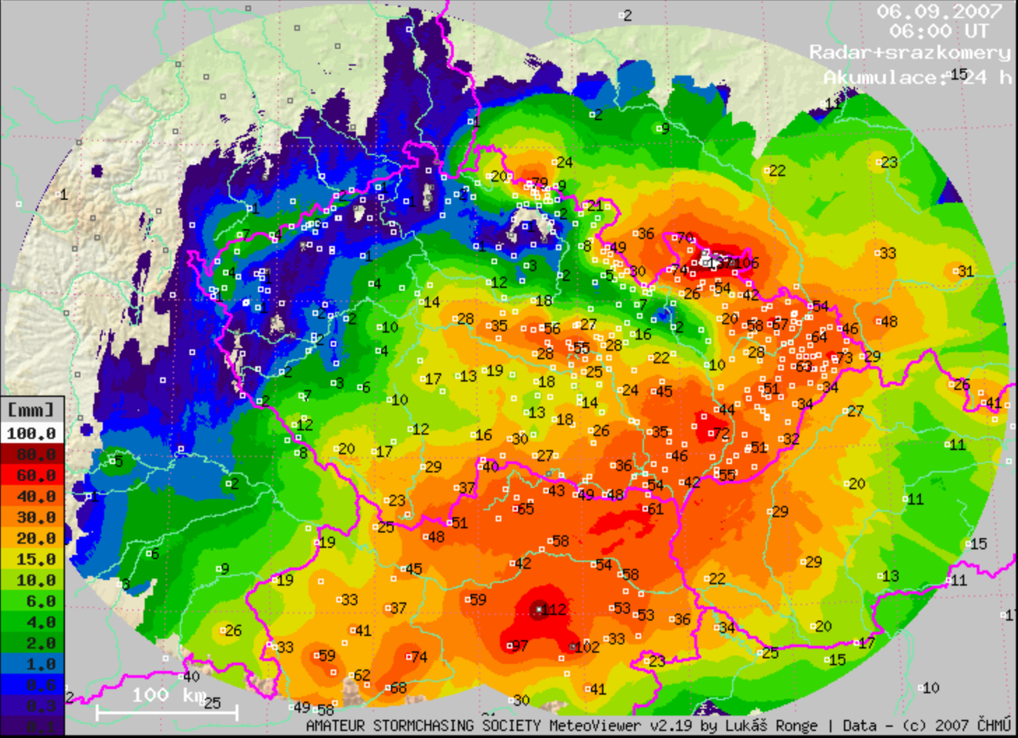 Povodně - Září 2007 | Amatérská meteorologická společnost